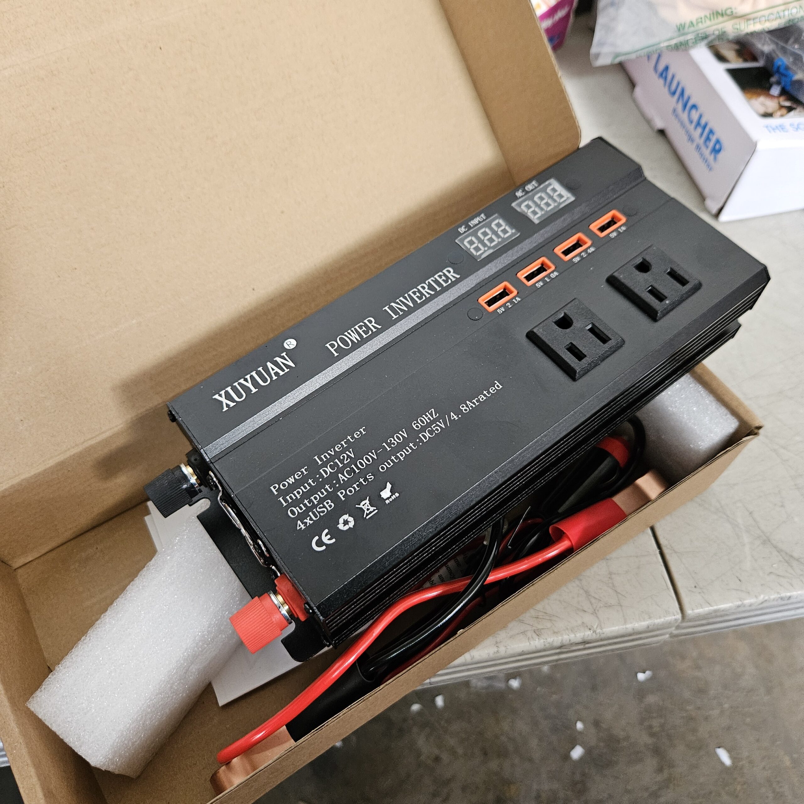 Car Power Inverter 220V, Car USB Power Inverter DC 12/24V to AC 220V ...