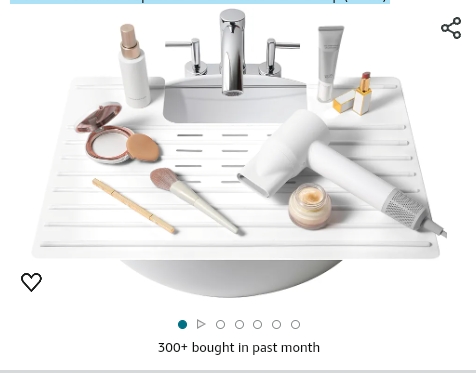 Bathroom Foldable Sink Cover for Counter Space - Sink Topper - Heat ...