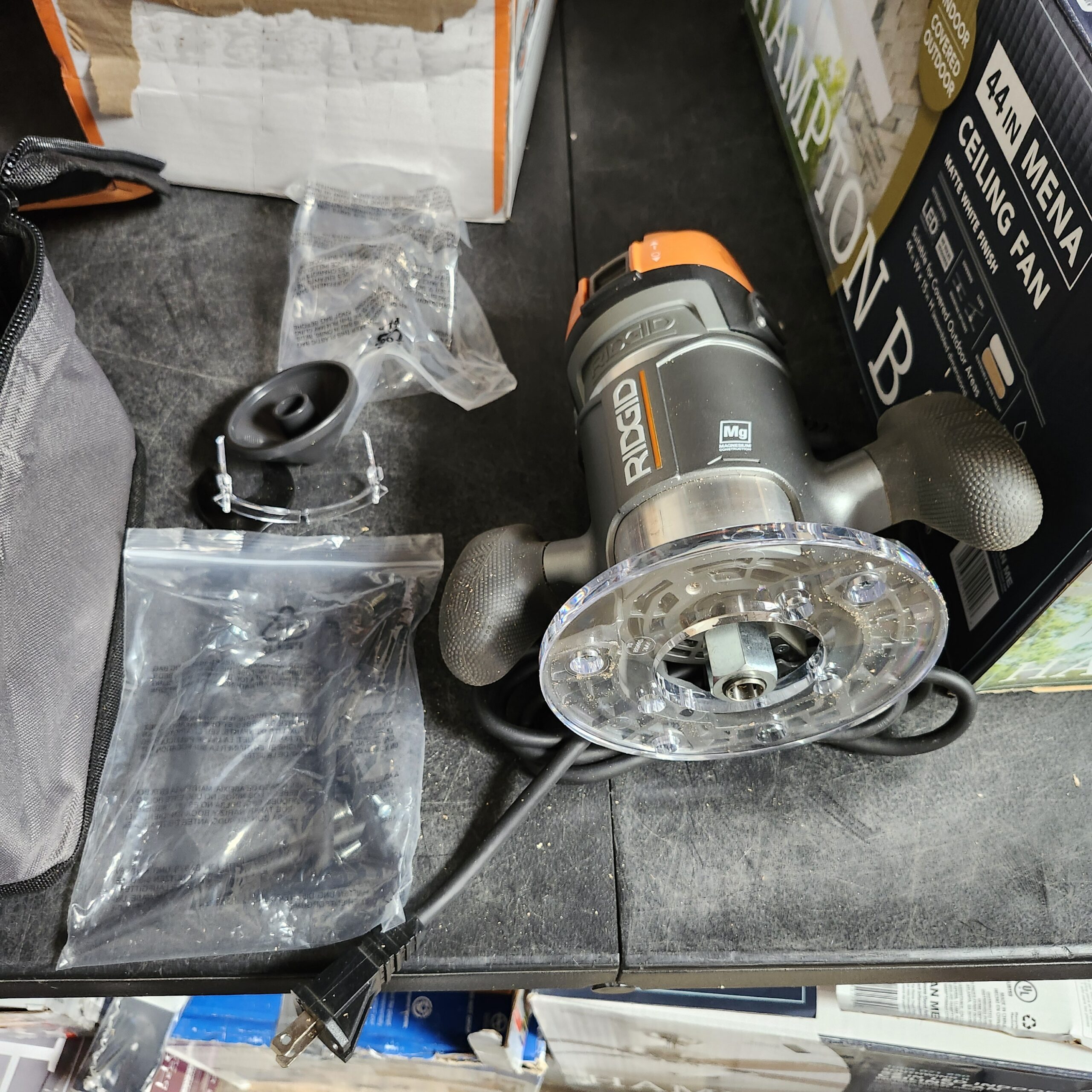 RIDGID 11 Amp 2 HP 1/2 in. Corded Fixed Base Router - EZ Auction