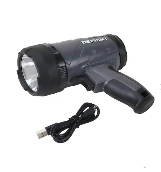 Defiant 1000 Lumens LED Compact Rechargeable Spotlight with USB Cable ...
