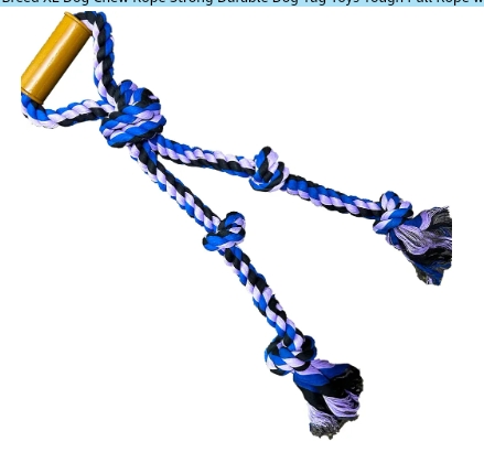 Large Dog Rope Toys for Aggressive Chewers Pitbull Tug of War Rope ...