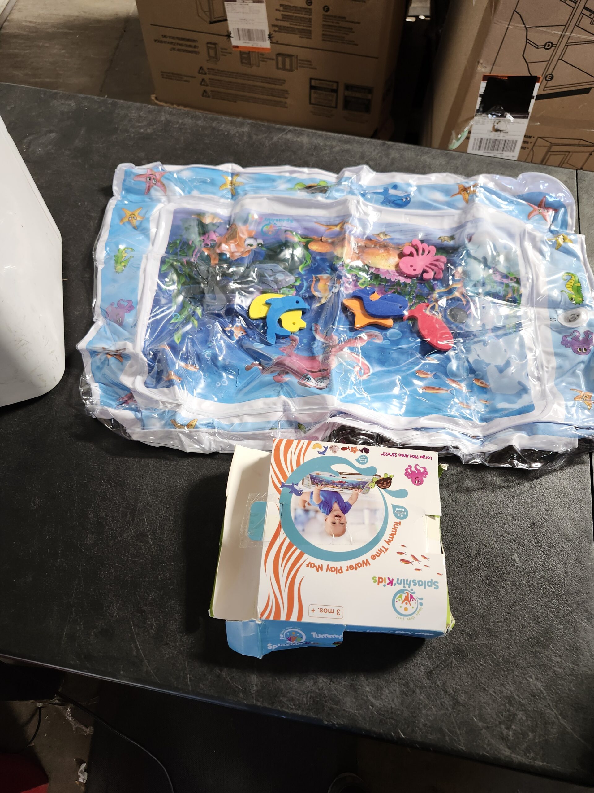 Splashin'kids inflatable tummy time premium water mat infants and ...