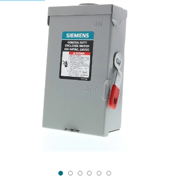 Siemens GNF322RA 60-Amp, 3-Pole, 240V General Duty Compact Series ...