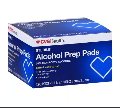 CVS Health 70% Isopropyl Alcohol Prep Pads for Skin Cleansing and ...