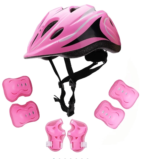Kids Helmet Knee Elbow Pads Wrist Guard Sport Protective Gear ...