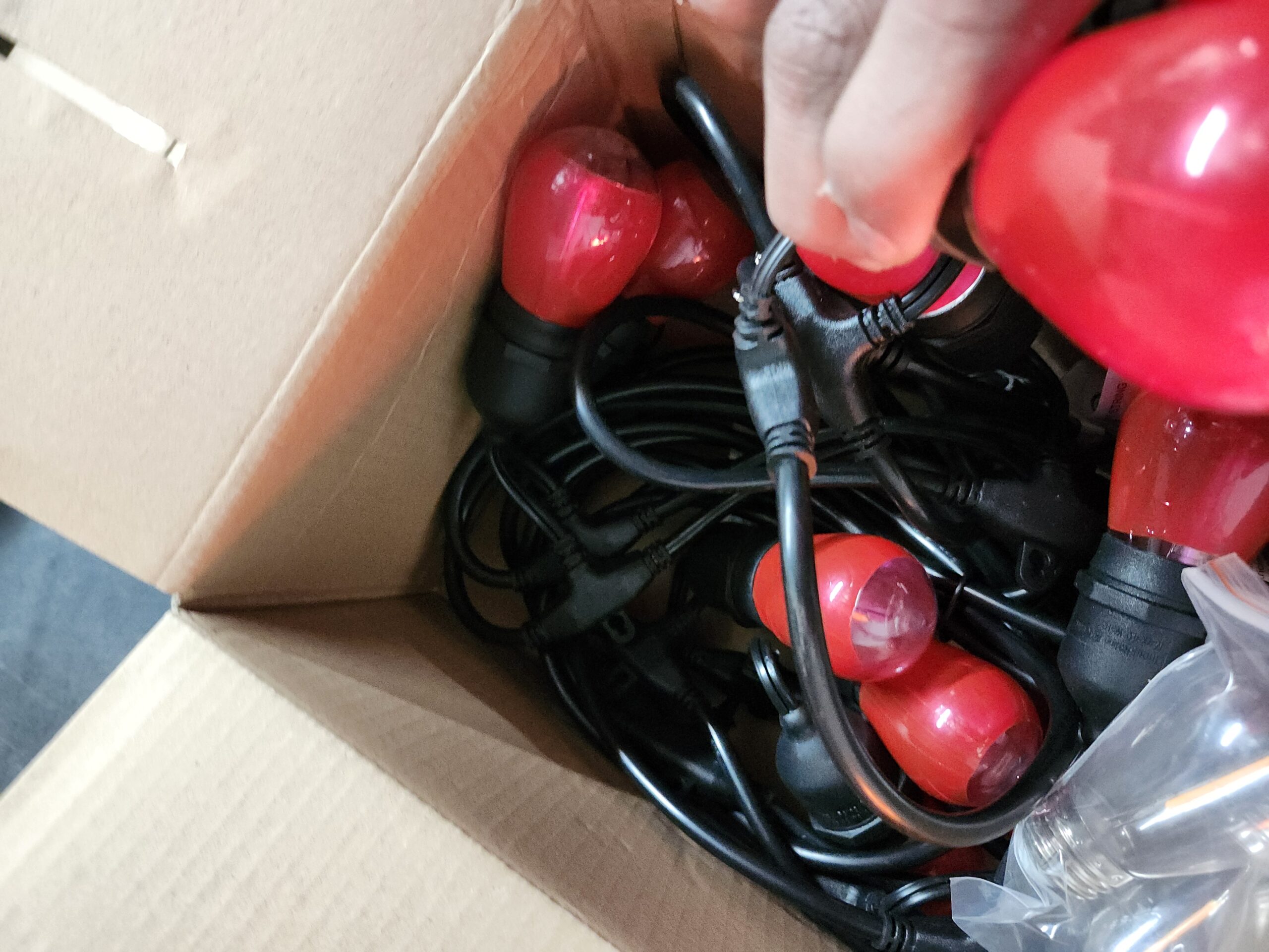 "Hampton Bay 12-Light 24 ft. Plug-in Indoor/Outdoor Edison String Light ...