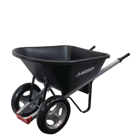 Husky 6 cu. ft. Poly Dual FF Wheelbarrow - EZ Auction