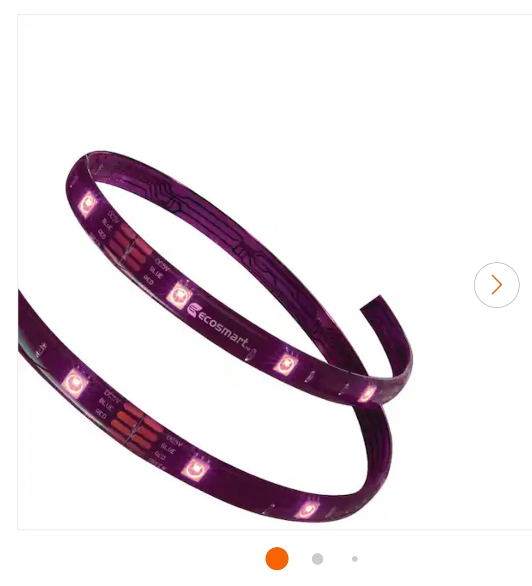 EcoSmart 9.8 ft. RGB Color Changing Dimmable USB Powered LED Black ...