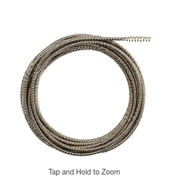 "Milwaukee 5/16 in. x 25 ft. Inner Core Bulb Head Cable with Rustguard ...