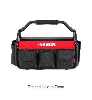 "Husky 17 in. 18 Pocket Open Top Tool Bag" - EZ Auction