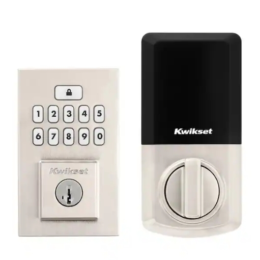 "Kwikset SmartCode 260 Contemporary Satin Nickel Keypad Single Cylinder ...