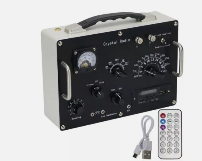 Crystal Radio Medium Wave & Shortwave Retro FM Radio & MP3 Music Player ...