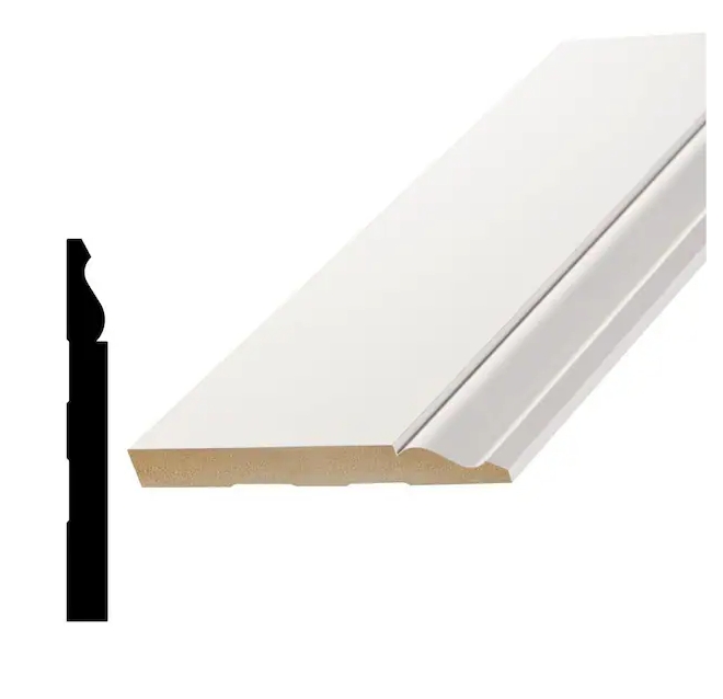 Alexandria Moulding 9/16 in. D x 5.1/4 in. W x 96 in. L MDF Primed ...