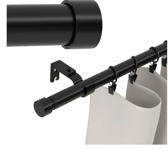 Extra Long Curtain Rods 120-inch to 170-inch, 1 inch Heavy Duty Drapery ...