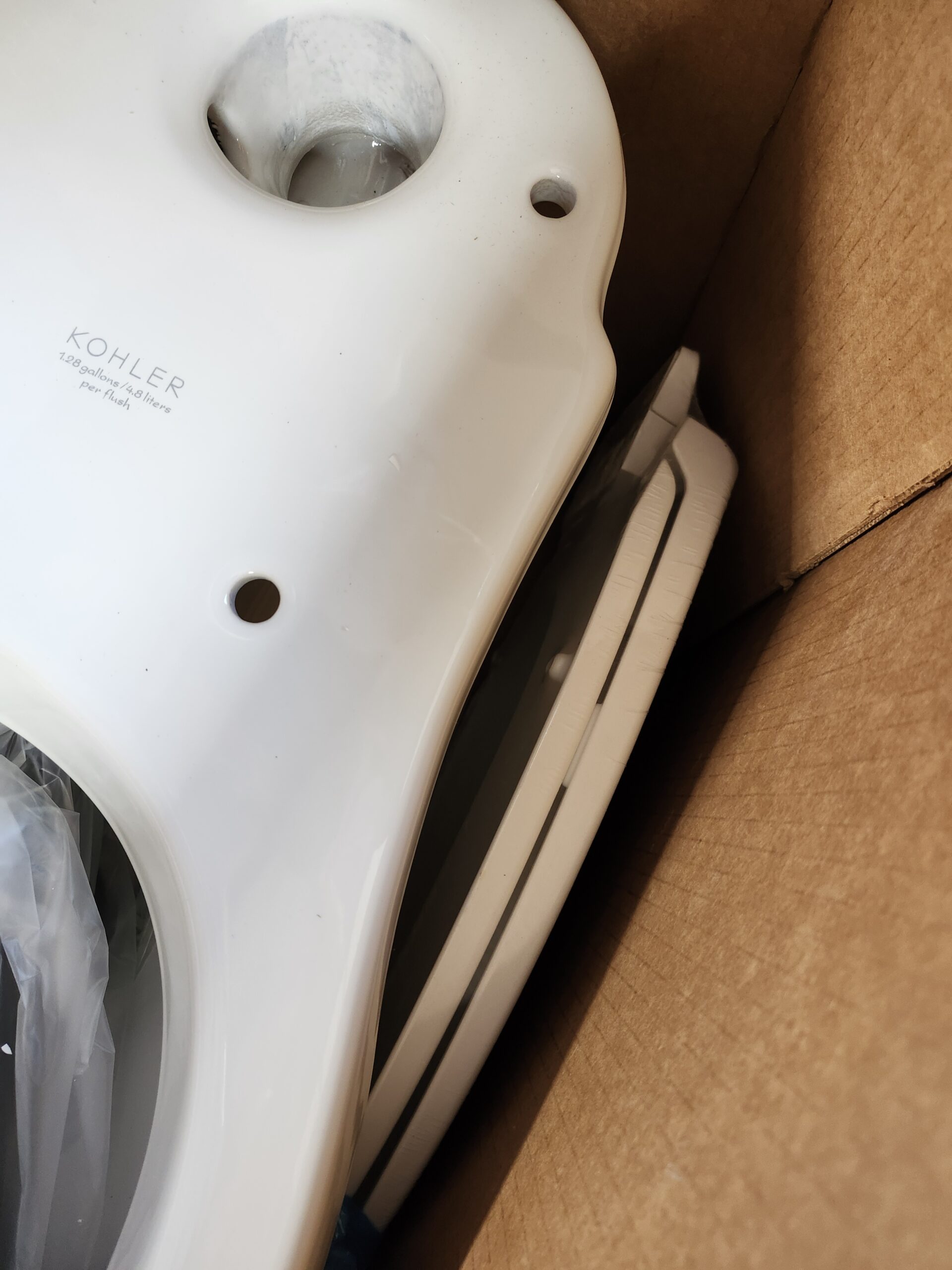 KOHLER Gleam 12 in. Rough In 2-Piece 1.28 GFP Single Flush Elongated ...