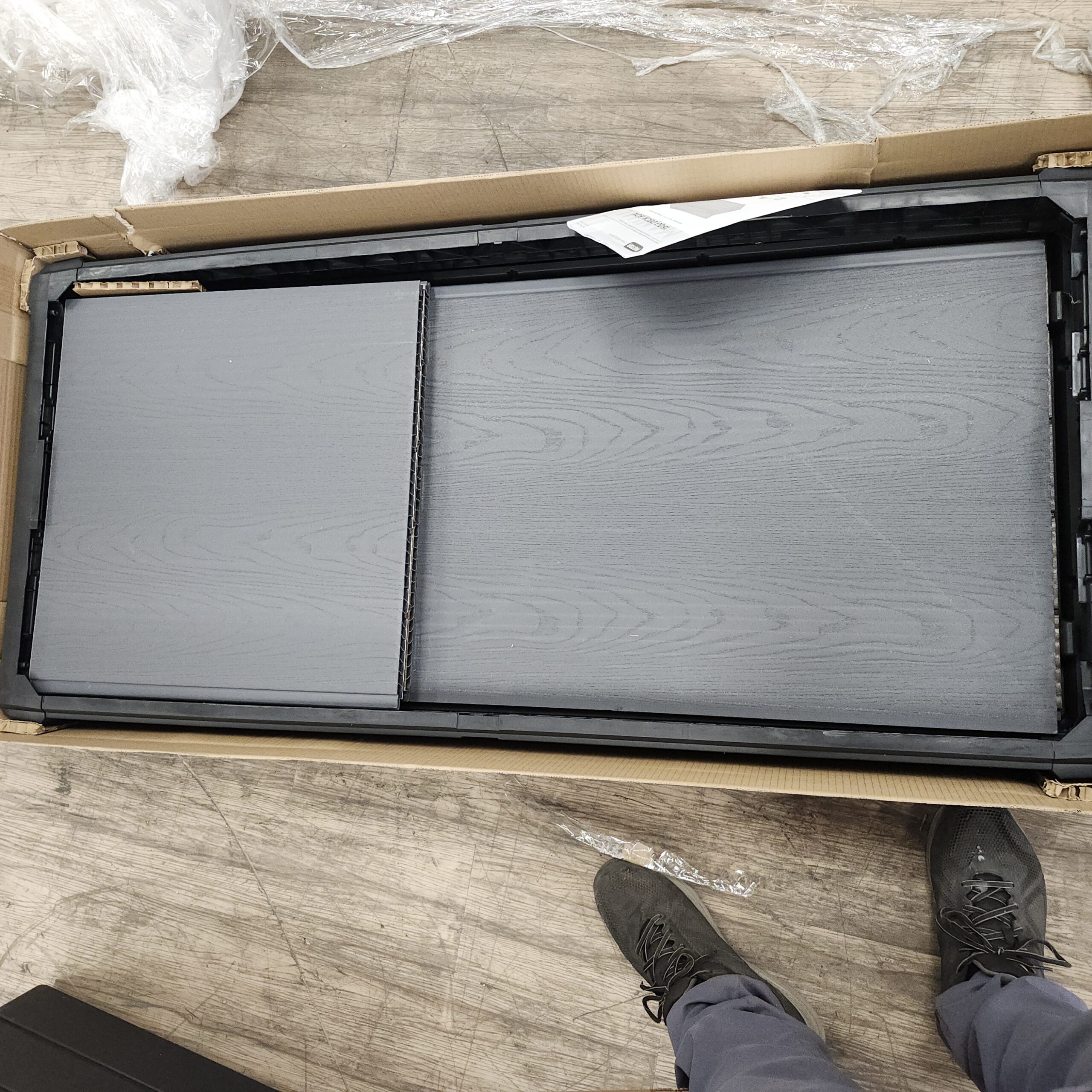 Keter DecoCoat 150 Gal. Walnut Resin Deck Box - EZ Auction