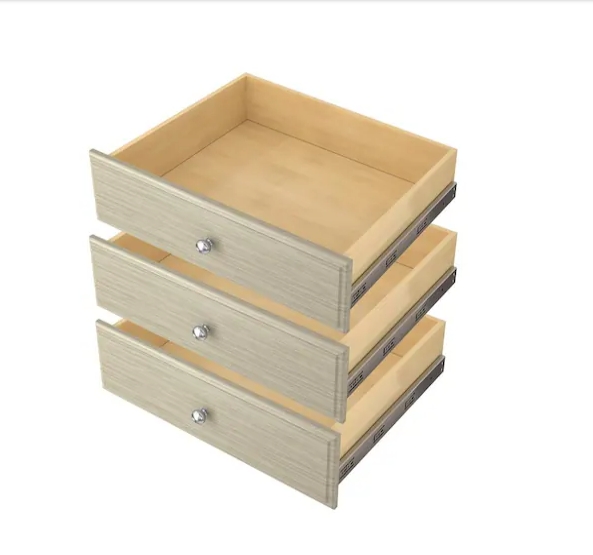 "Closet Evolution 8 in. H x 24 in. W Gray Wood Drawer" - EZ Auction