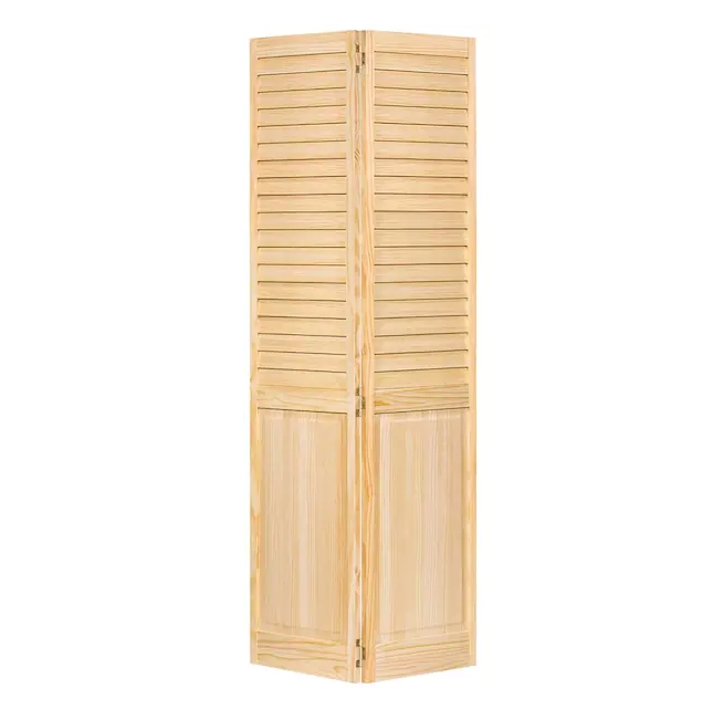 "Kimberly Bay 30 in. x 80 in. 30 in. Plantation Louvered Solid Core ...