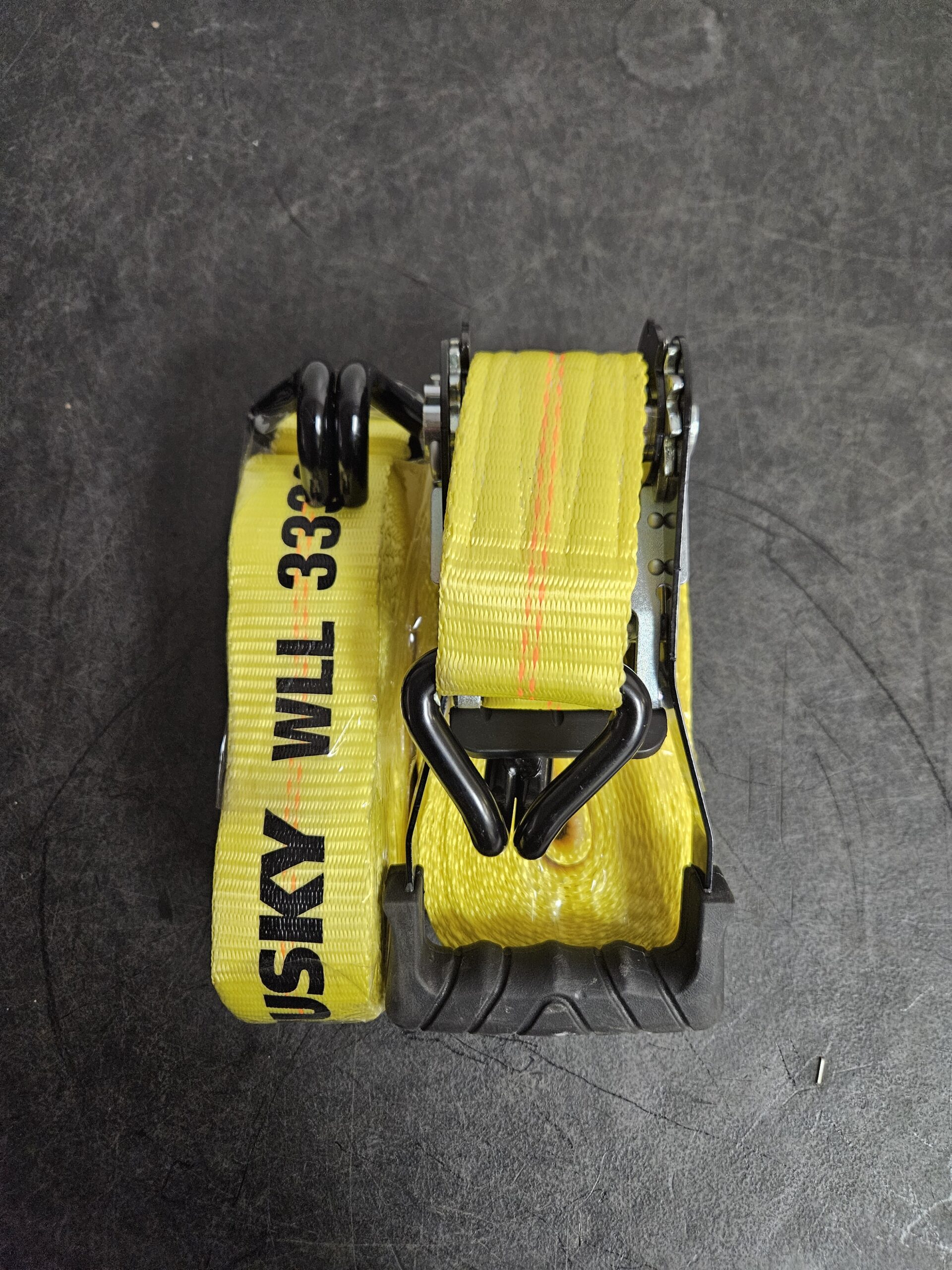 2 PACK Husky 27 ft. x 2 in. Heavy-Duty Ratchet Tie-Down Strap with J ...