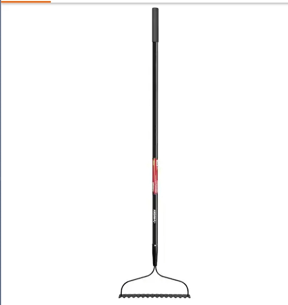 "Husky 57 in. Fiberglass Handle 16-Tines Bow Rake" - EZ Auction