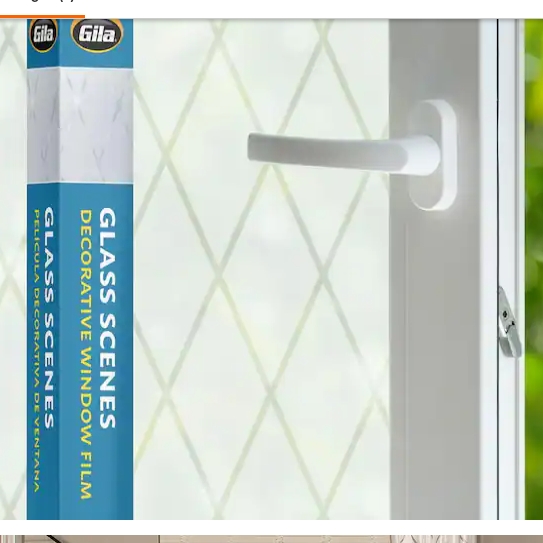 "Gila 36 in. W x 78 in. L Glass Scenes Frosted Lattice Decorative Frost ...