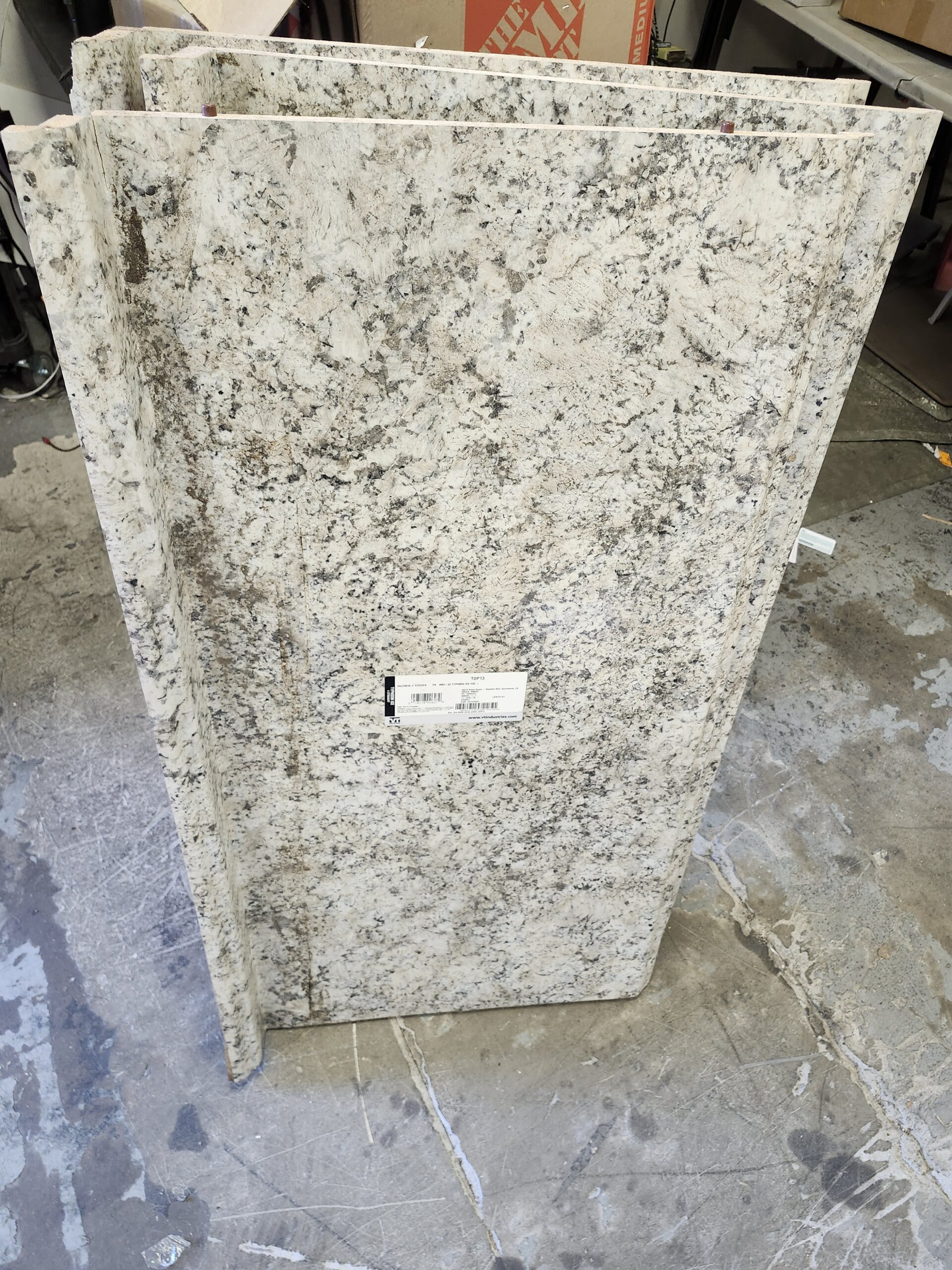 "Hampton Bay 4 ft. Straight Laminate Countertop in Textured Typhoon Ice ...