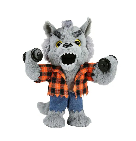 Gemmy 12" Halloween Animated Fitness Werewolf Dances Sings 'Macho Man ...
