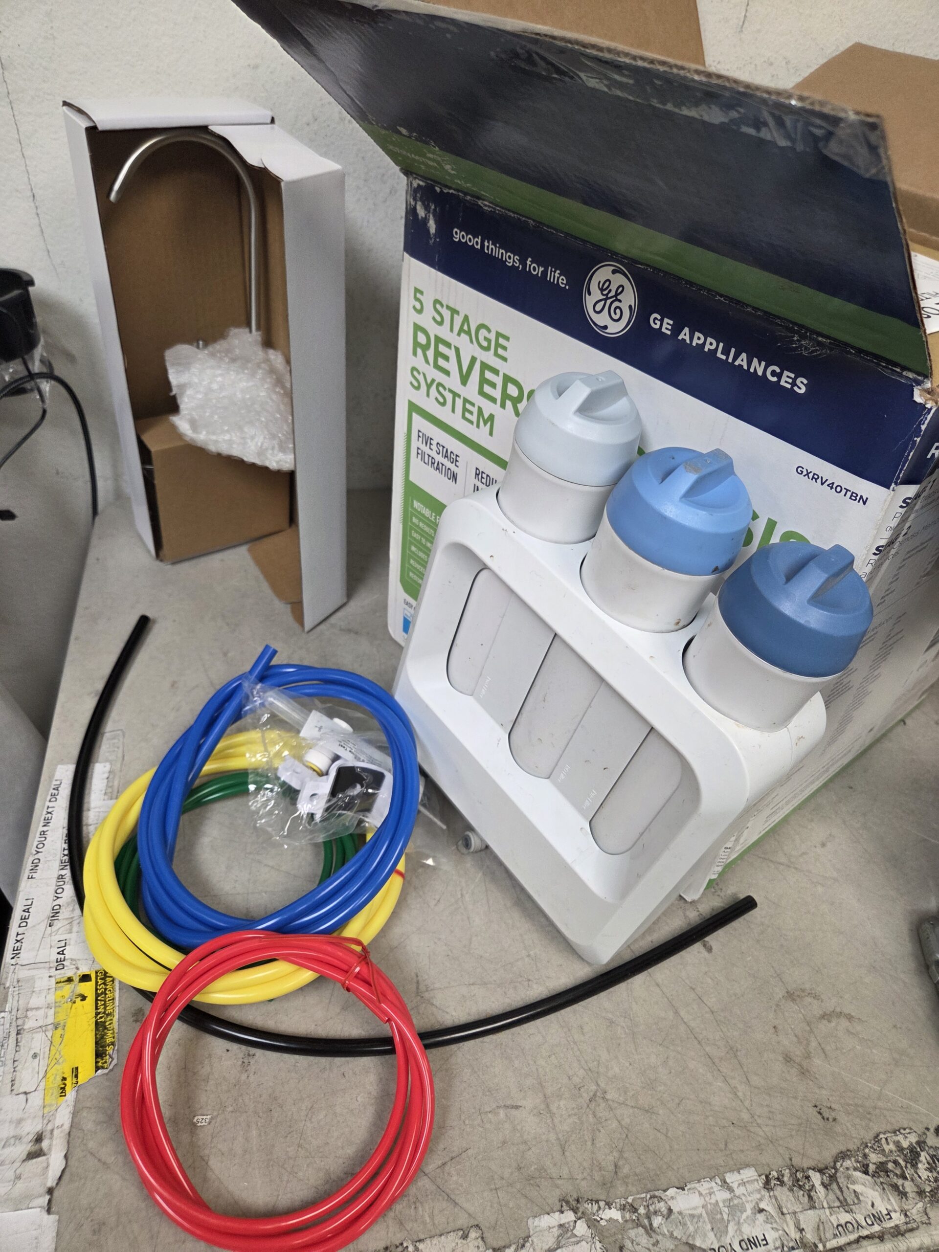 "**READ DESCRIPTION**USED*GE Under Sink 5 Stage Premium Reverse Osmosis ...