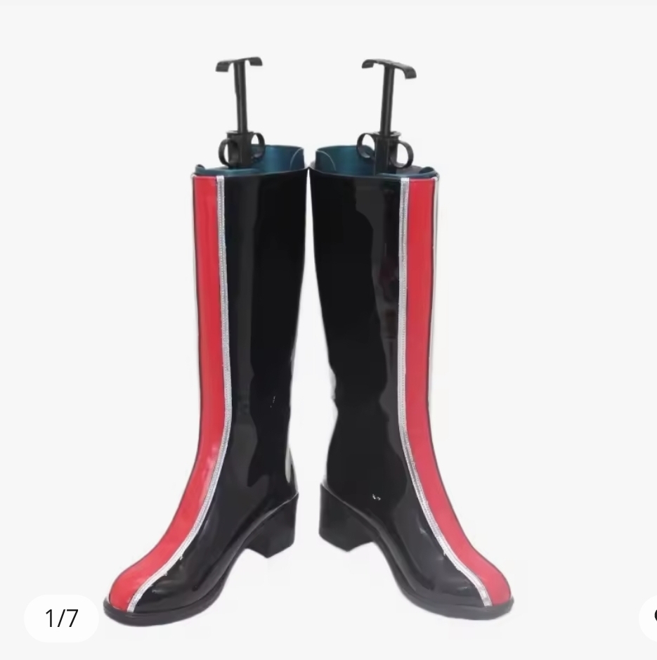 ** SIZE 5.5 ** Cosplay shoes, red boots, for role-playing games ...