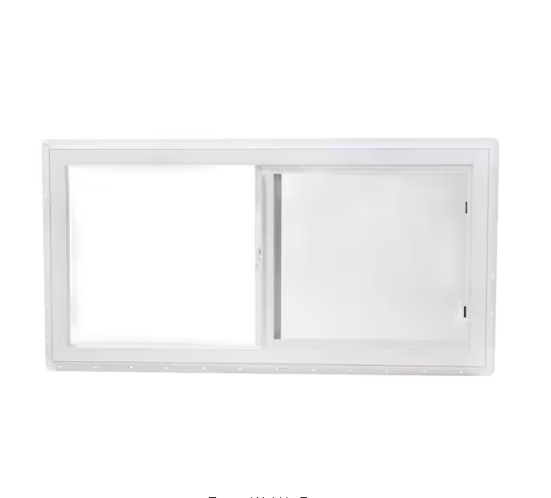 "TAFCO WINDOWS 48 in. x 24 in. White Left-Hand Single-Pane Vinyl ...
