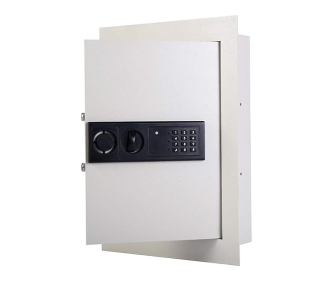 Digital Flat Recessed Wall Safe Security Lock Gun Cash Box - EZ Auction