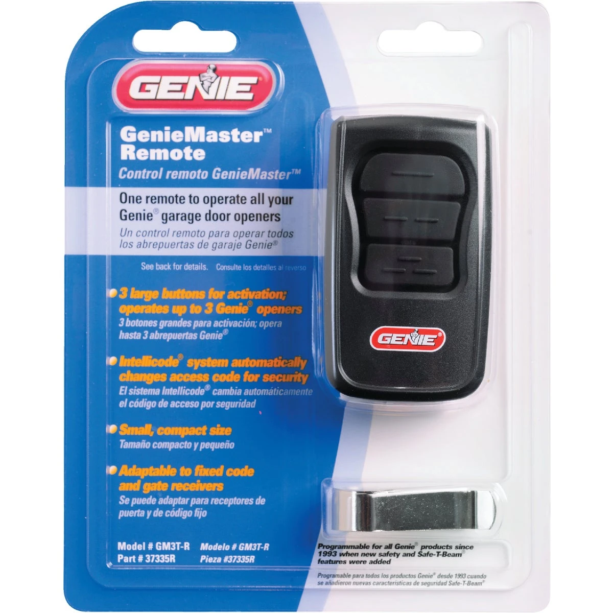 Genie Master 3 Door Garage Door Opener Remote Model 37335r For Genie ...