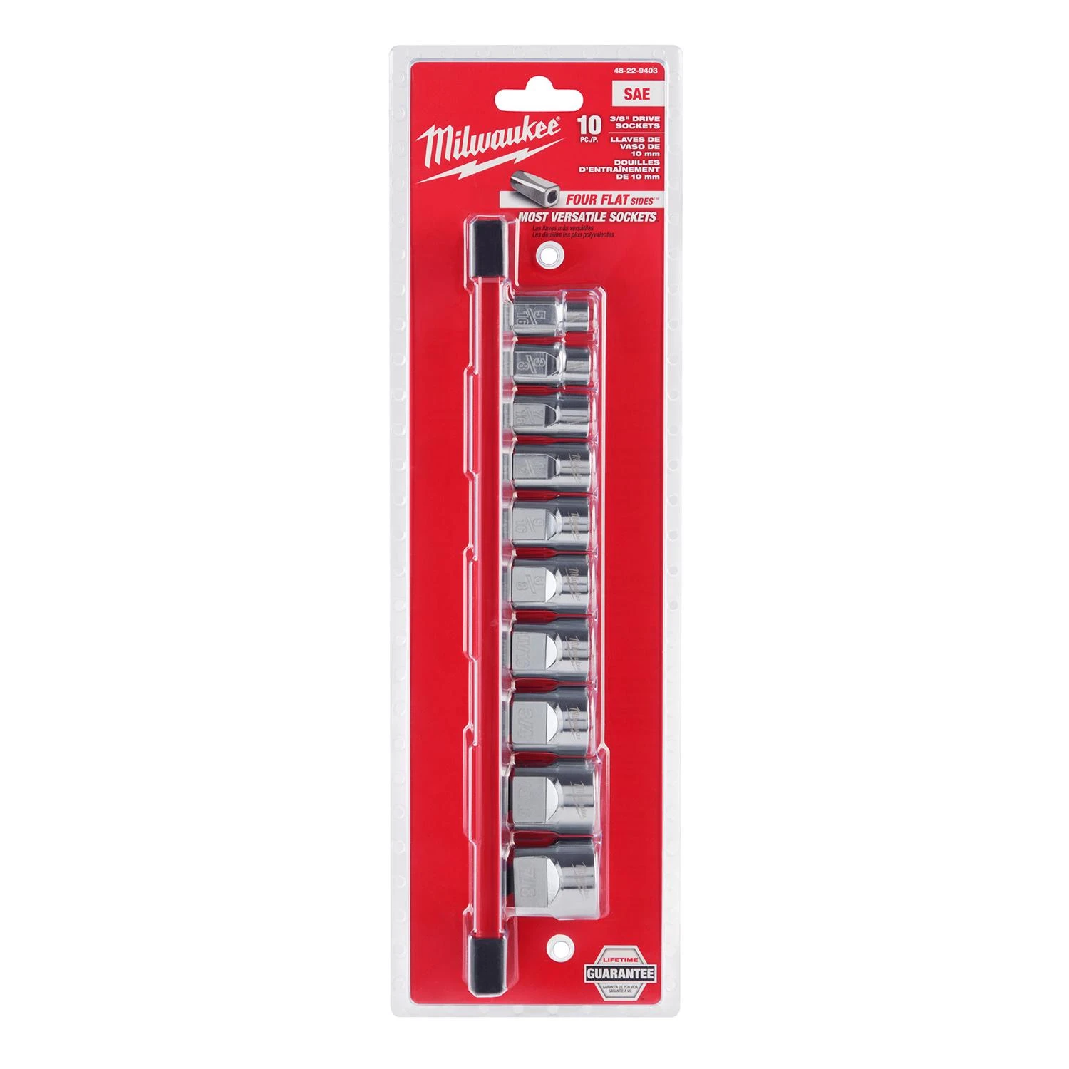 Milwaukee 3/8 In. Drive Sae Low Profile 6 Point Socket Set 10 Piece | Home Decor Group