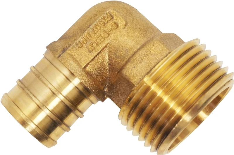 3/4 In. Brass Pex Barb X 3/4 In. Male Pipe Thread Adapter 90-degree Elbow | Fisk Farm & Home