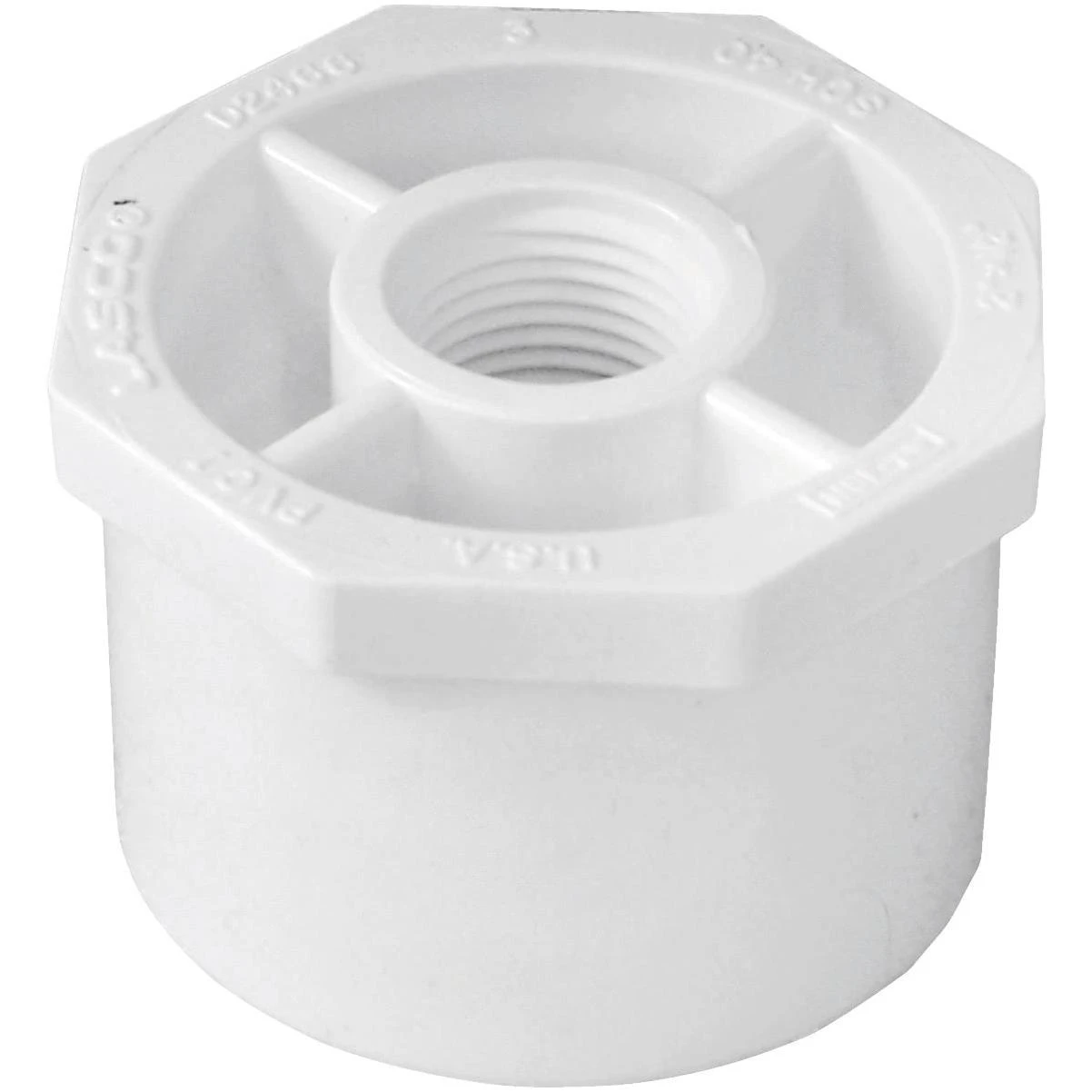 CHARLOTTE PIPE Charlotte Pipe 2 In. SPG x 1/2 In. FPT Schedule 40 PVC Bushing | Elitsac, Inc.