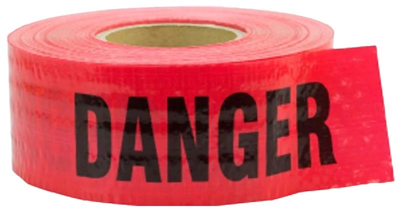 C.H. Hanson CH Hanson 16031 Reinforced Barricade Tape, 500 ft L, 3 in W, Red, Polyethylene ...