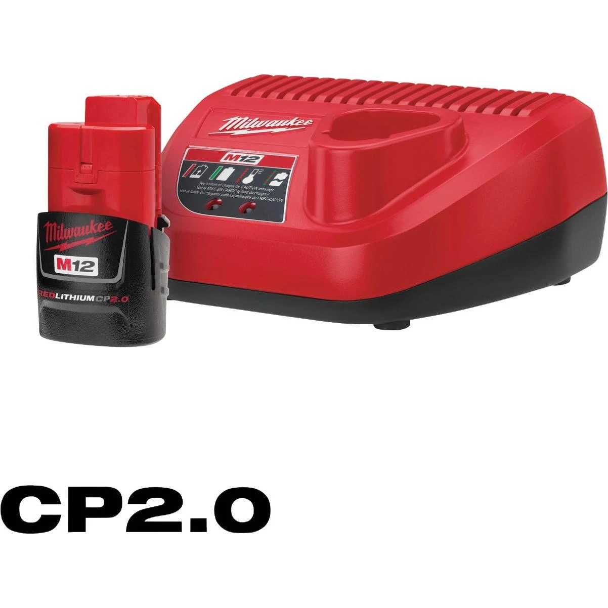 Milwaukee M12 REDLITHIUM Lithium-Ion 2.0 Ah Compact Battery Pack & Charger Starter Kit | Elitsac ...