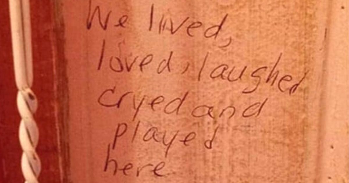 New Homeowners Find Message Written On Wall And It Brings Them To Tears