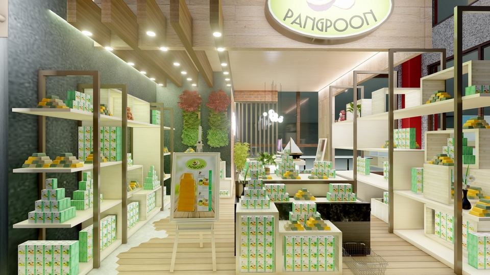 ออกแบบ Exhibition Event Booth Shop 3D Design