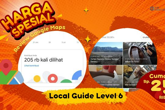 Jasa Review Google Maps dan Bisnis Organik Local Guide Level 6, 1 Hari Jadi
