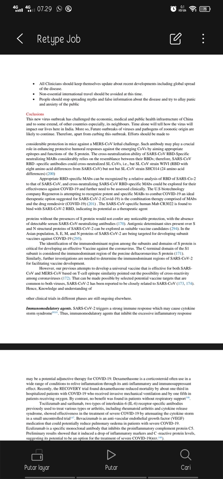 Retype or write documen