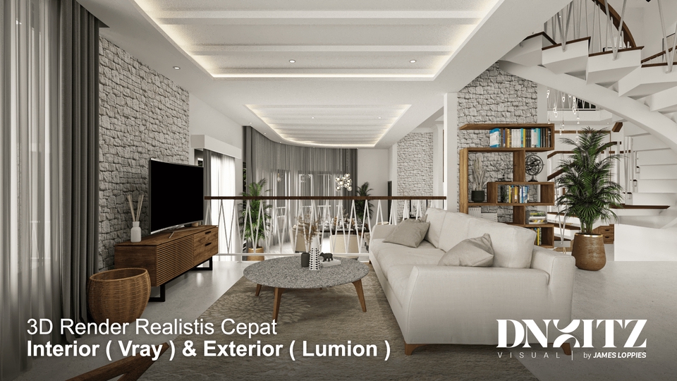 CEPAT! 3D Render Realistis Interior dan Exterior 6 Hari Jadi