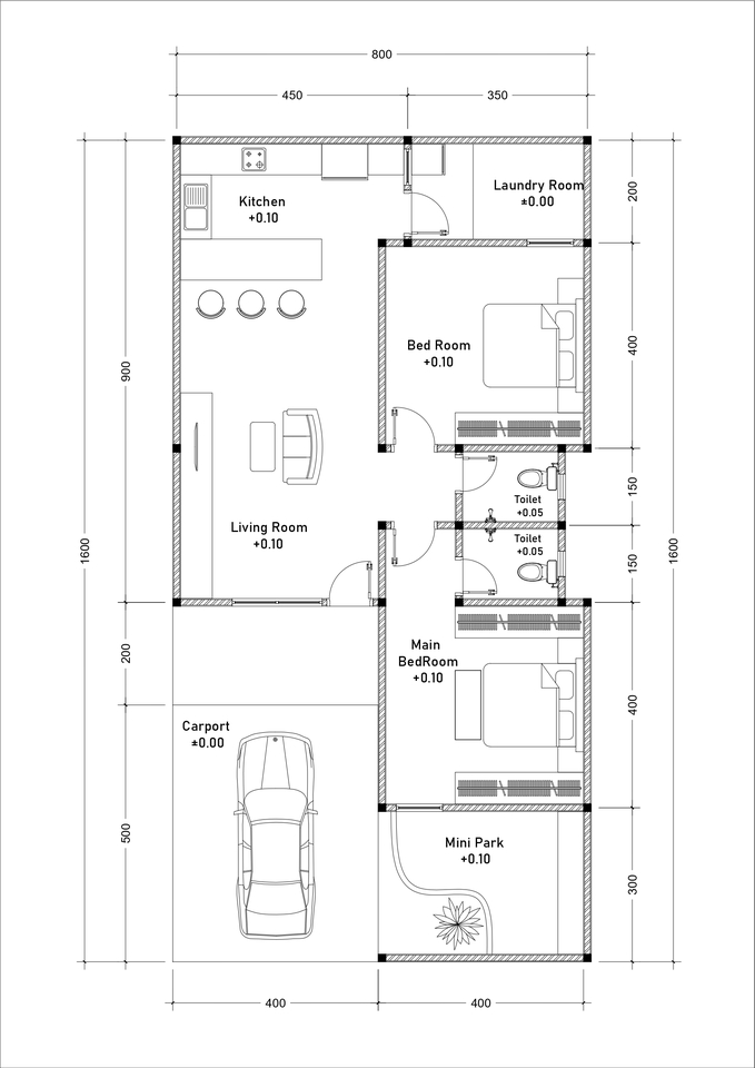 Denah CAD atau Render