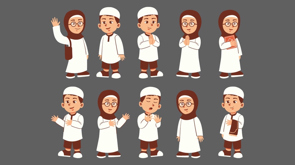 Desain ilustrasi karakter vector untuk maskot, aset microstock, dan ...