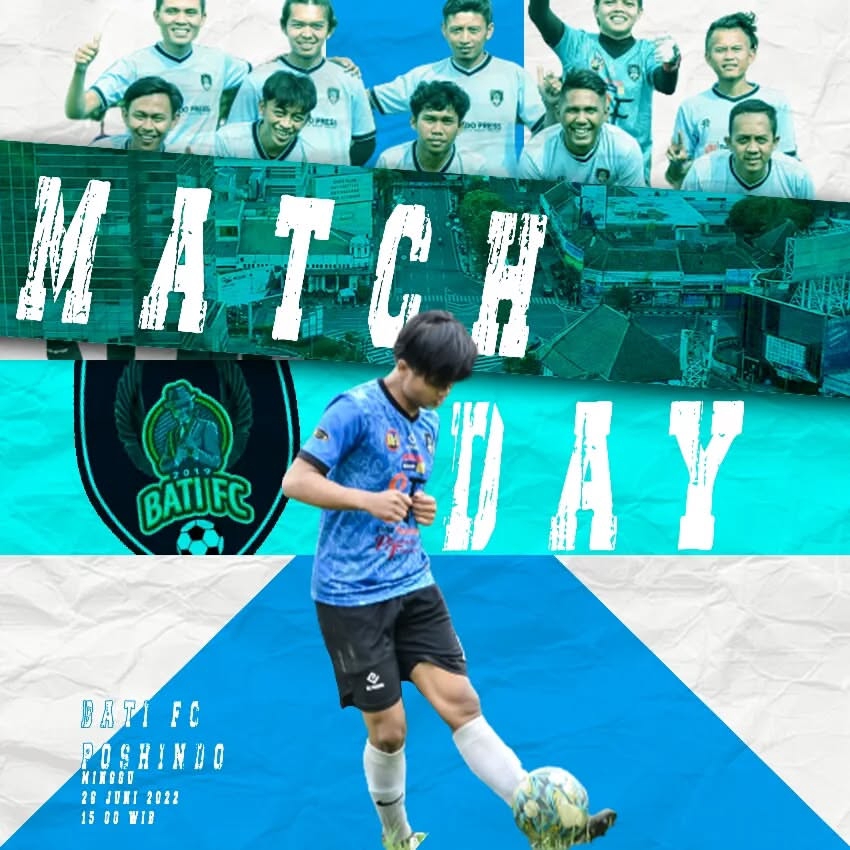 Design poster matchday olahraga
