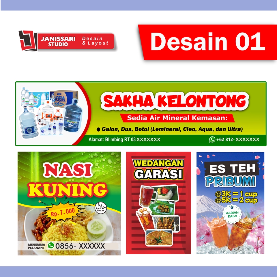 Desain Banner/Spanduk/Backdrop untuk Usaha Harga Murah