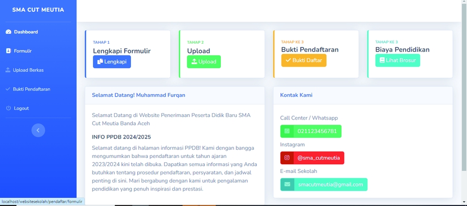 Pembuatan Website Profil dan Sistem Penerimaan Siswa Baru (PPDB) untuk ...
