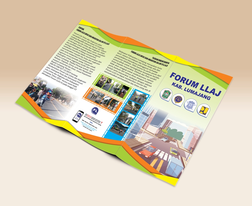 Desain Brosur Satu Hari Jadi File CMYK Siap Cetak