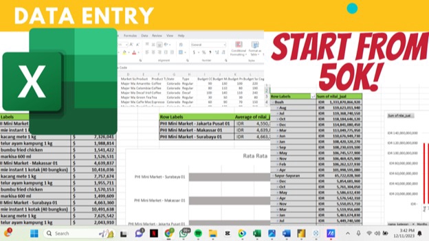 Data Entry | Excel, Google Sheet etc