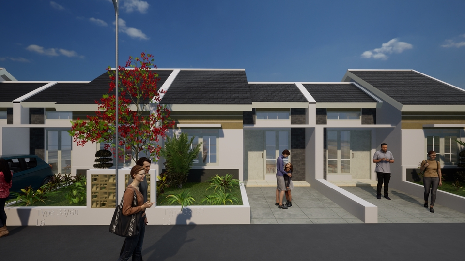 Desain 3D Gate Kawasan dan Perumahan